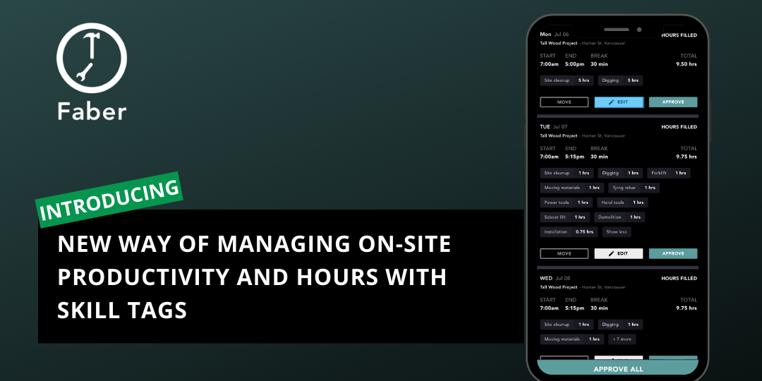 Manage On-Site Productivity and Hours with Skill Tags | Faber Blog
